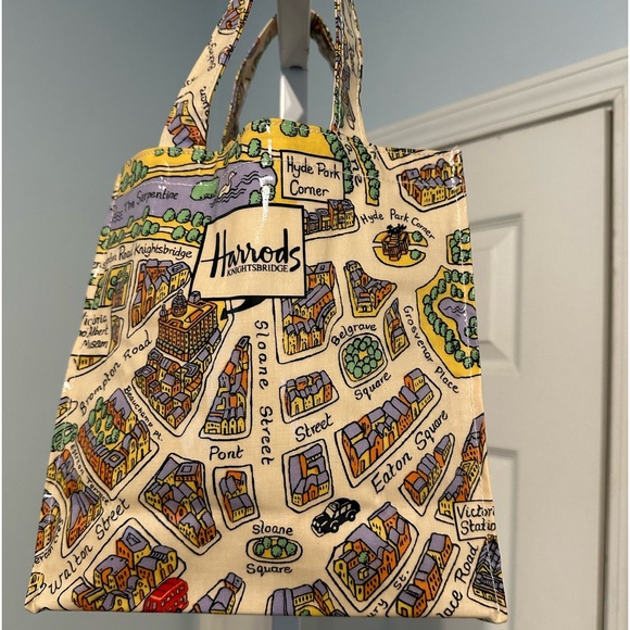 Harrods | Bags | Harrods Knightsbridge Coated Canvas Small Tote Of ...